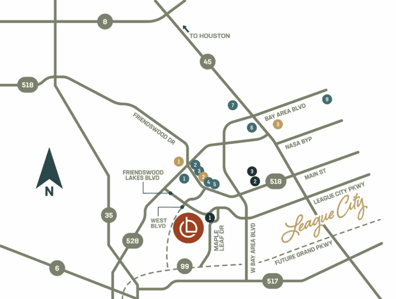Legacy by Hillwood's Location & Benefits of Living in League City